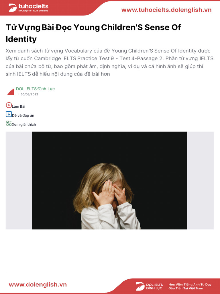 Young Children's Sense of Identity | PDF