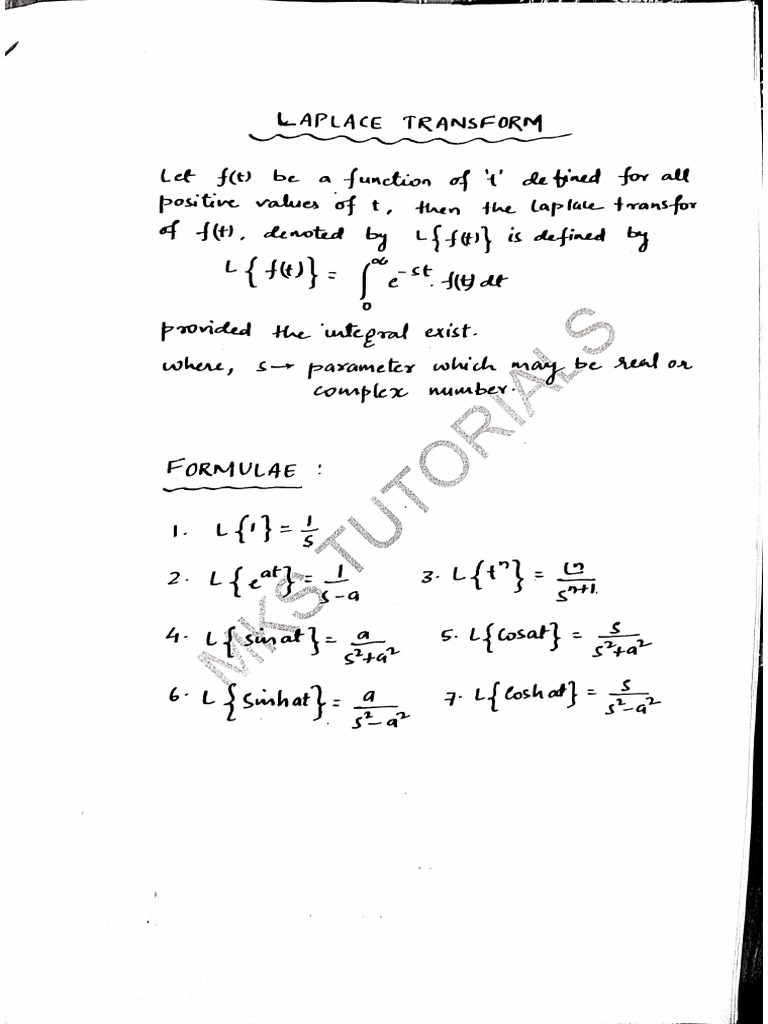 Laplace Transformation | PDF
