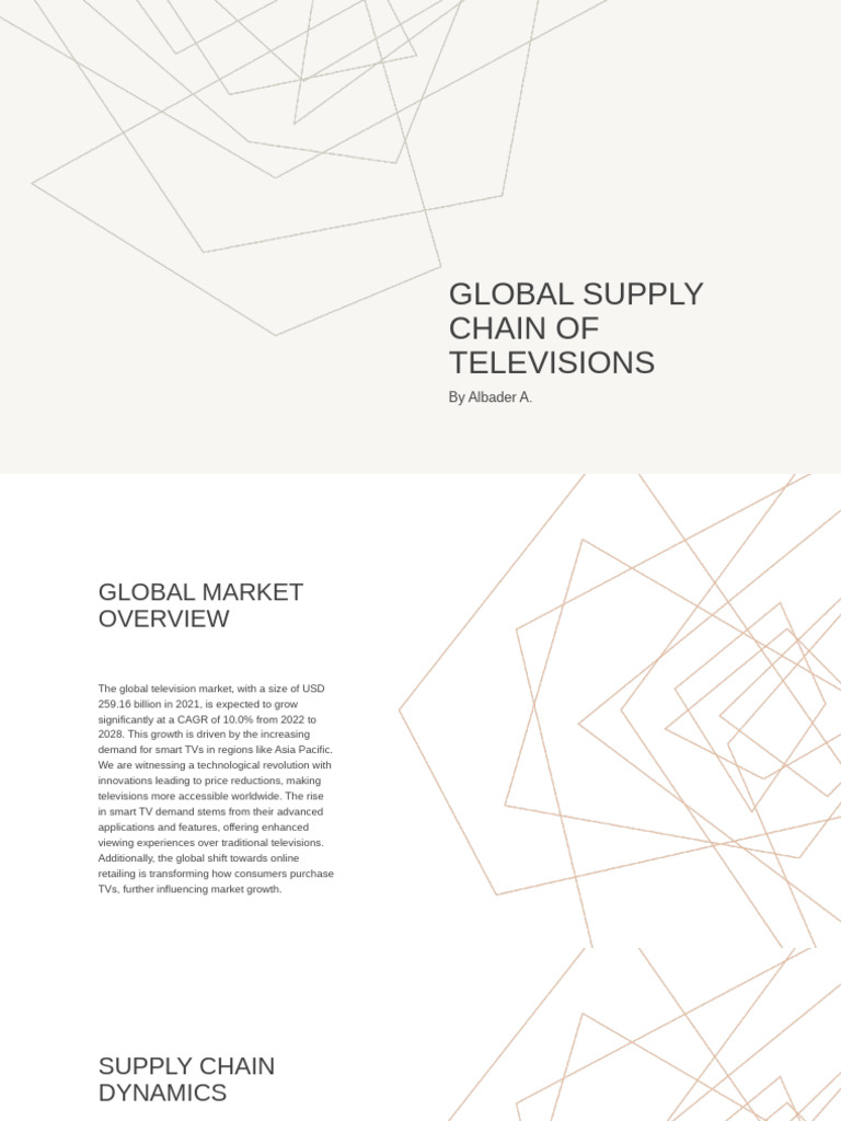 Global TV Supply Chain Insights | PDF | Market (Economics) | Supply Chain