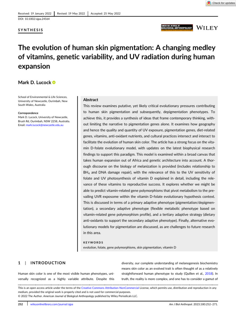 American Journal of Biological Anthropology - 2022 - Lucock - The ...