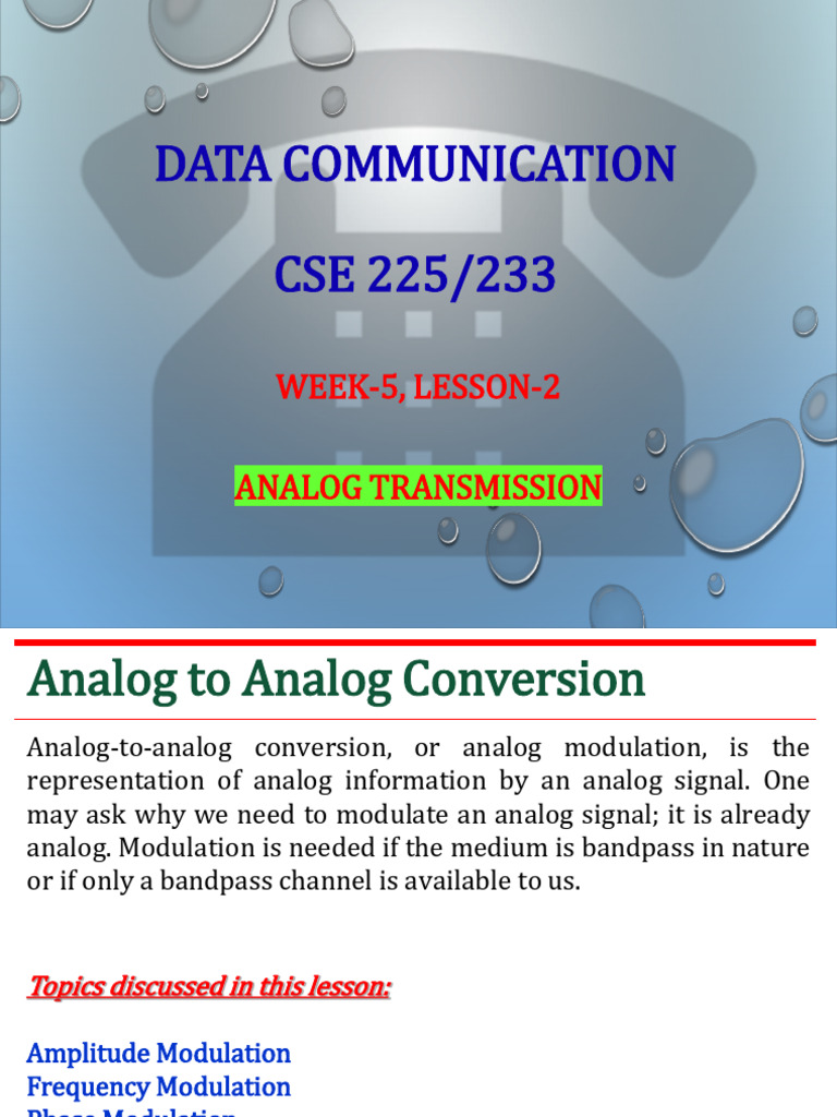 Analog-Analog Transmission | PDF