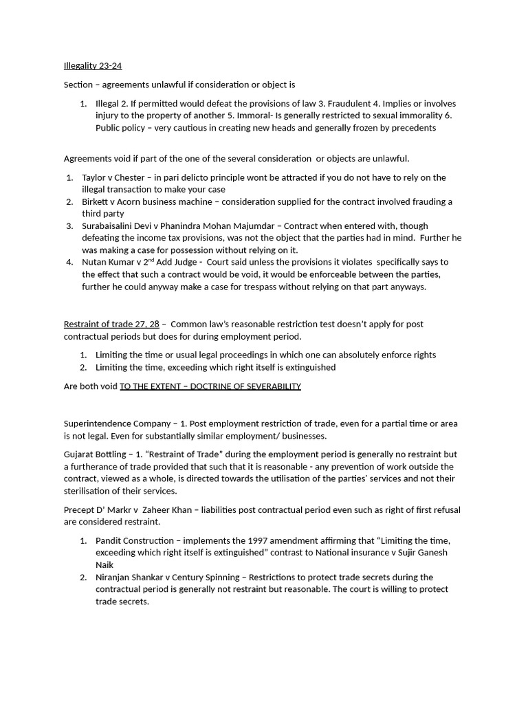 Contracts Brief Briefs | PDF