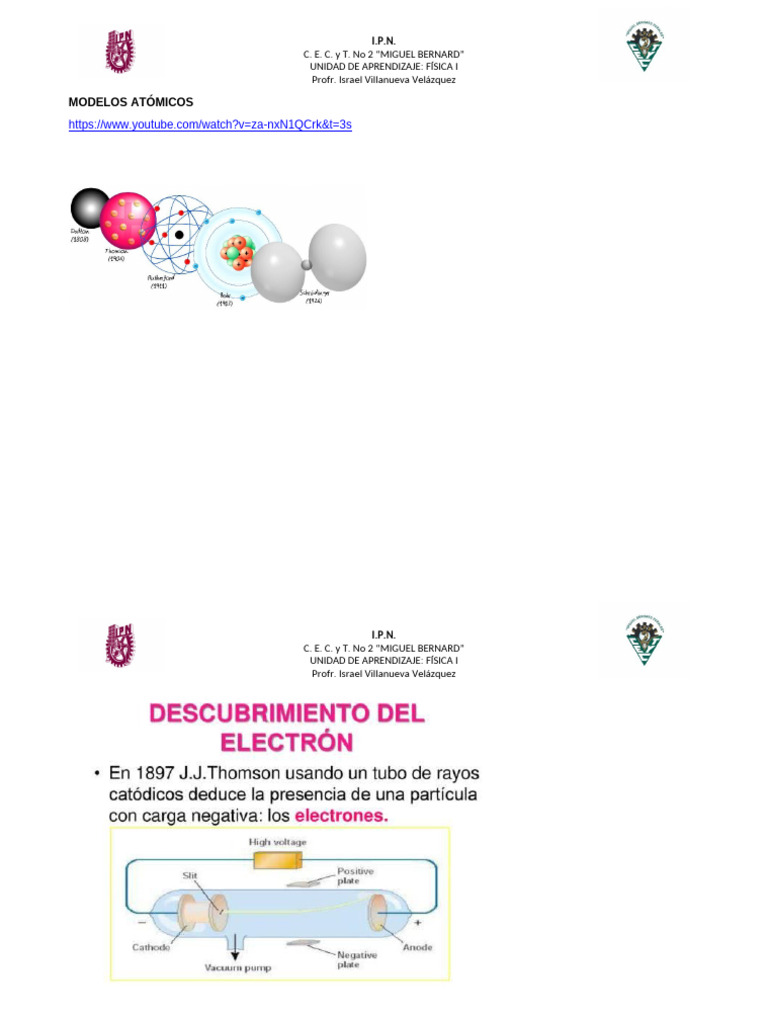 Modelos Atómicos en Física I | PDF | Átomos | Núcleo atómico