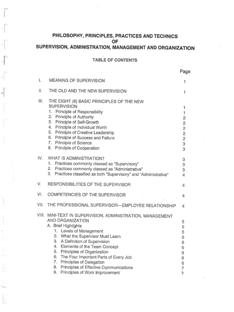 Philosphy Principles Practice and Technics of Supervision ...