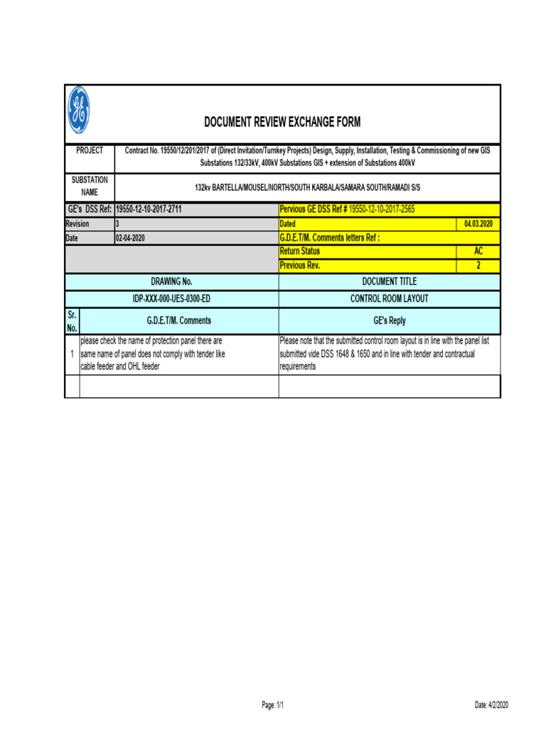 Compliance Sheet For DSS 19550-1212017-2565 | PDF