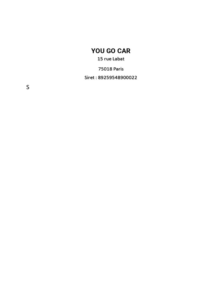You Go Car | PDF