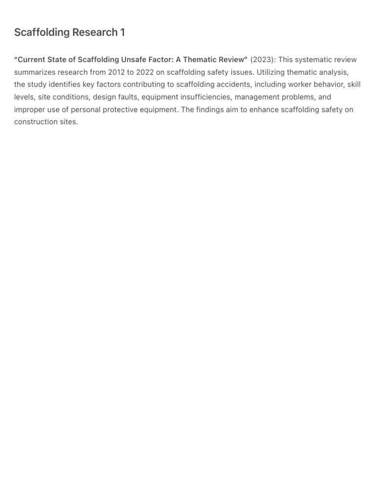 Scaffolding Research 1 PDF | PDF