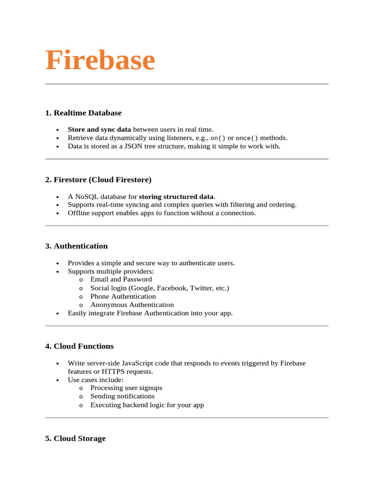 firebase | PDF | Mobile App | Cloud Computing