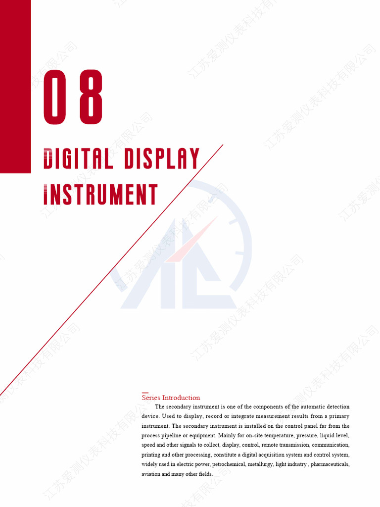 Digital Display Instrument Overview | PDF | Instrumentation | Power Supply