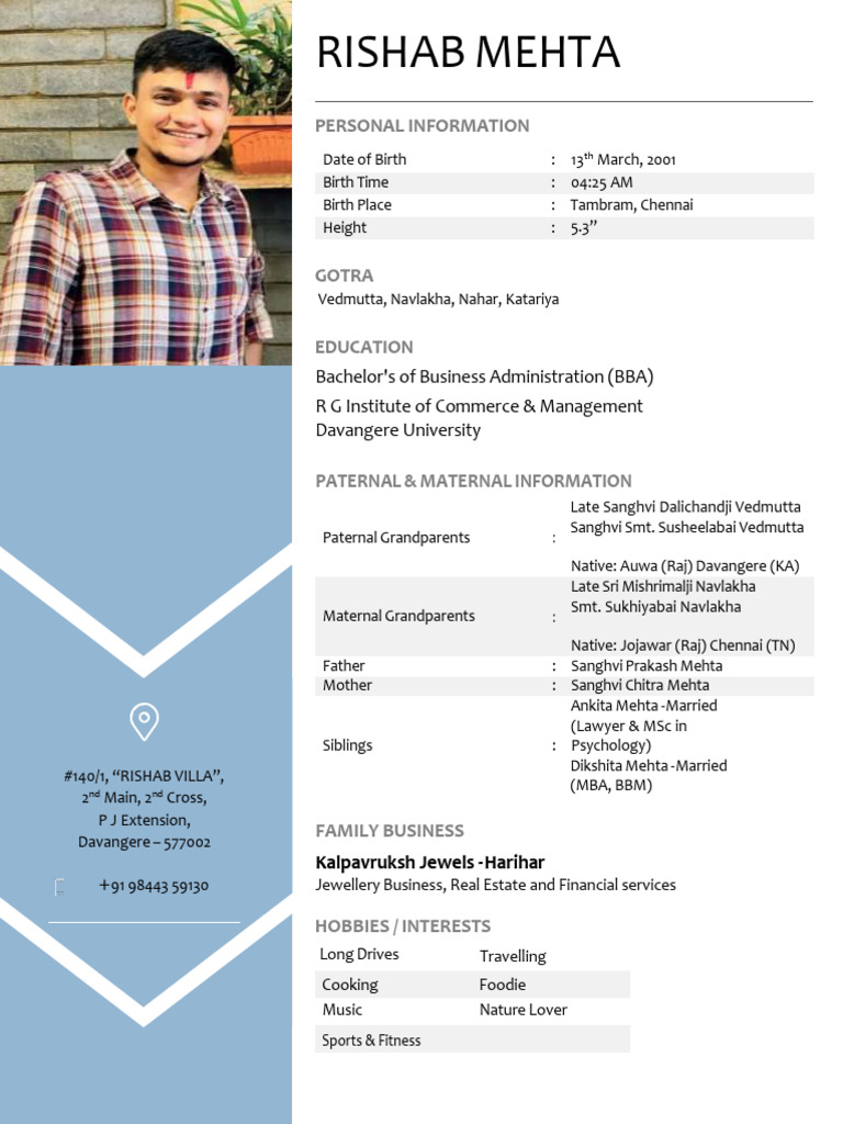 Rishab Mehta Bio | PDF