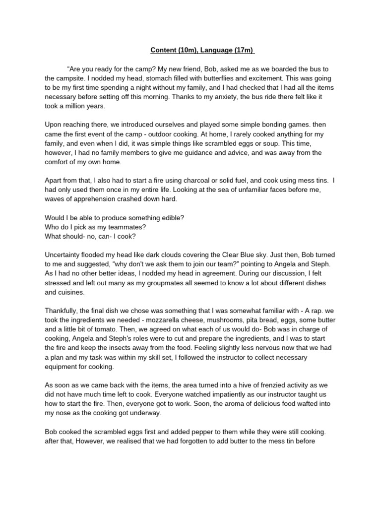 VAP2 A&r Sample Student Essay | PDF | Food And Drink Preparation | Foods