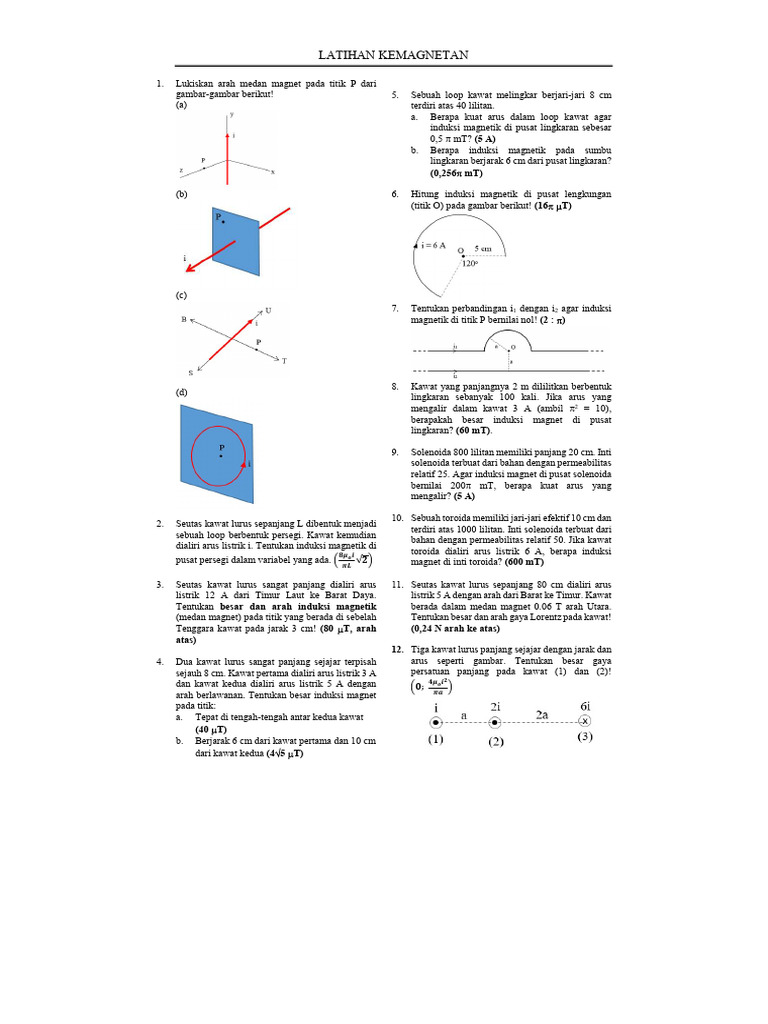 Latihan Kemagnetan | PDF