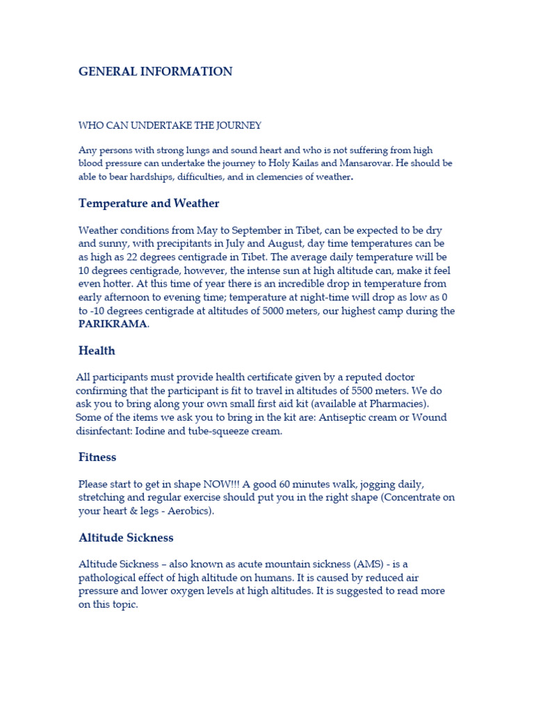 General Information | PDF | Passport | Camping