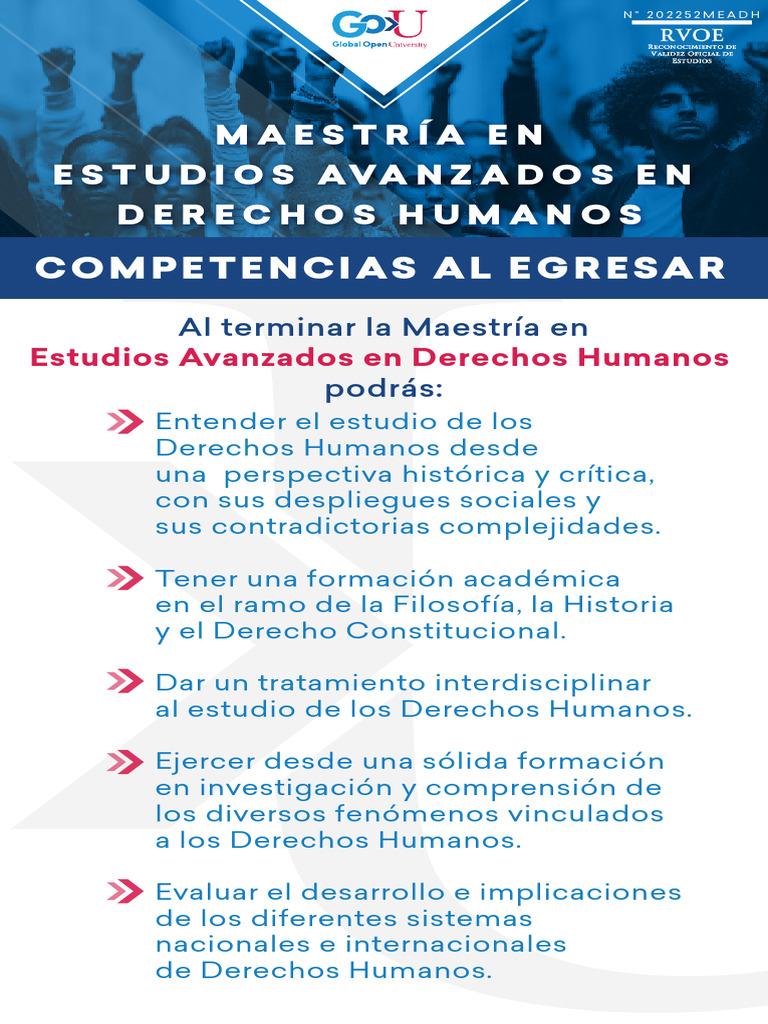PlanEstudios MDH | PDF | Convenio europeo de derechos humanos | Derechos humanos