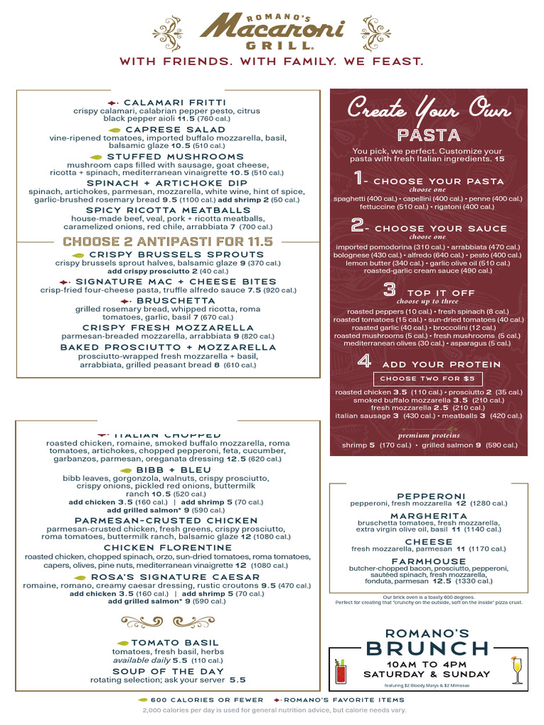 macaroni-grill-main-menu-c-mcallen-10-21 | PDF | Pasta | Pizza