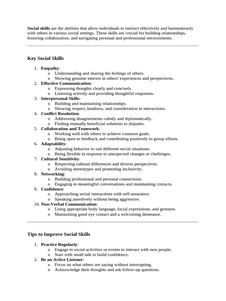 SOCIAL SKILL 5 | PDF | Social Skills | Communication