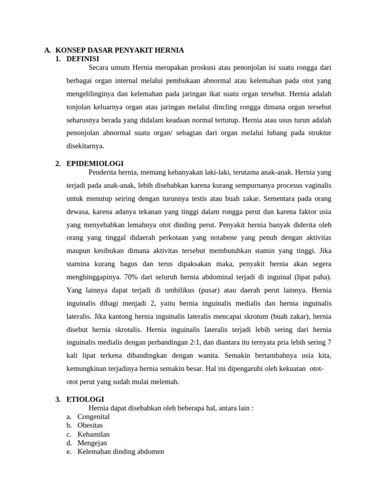 LP Askep Hernia | PDF