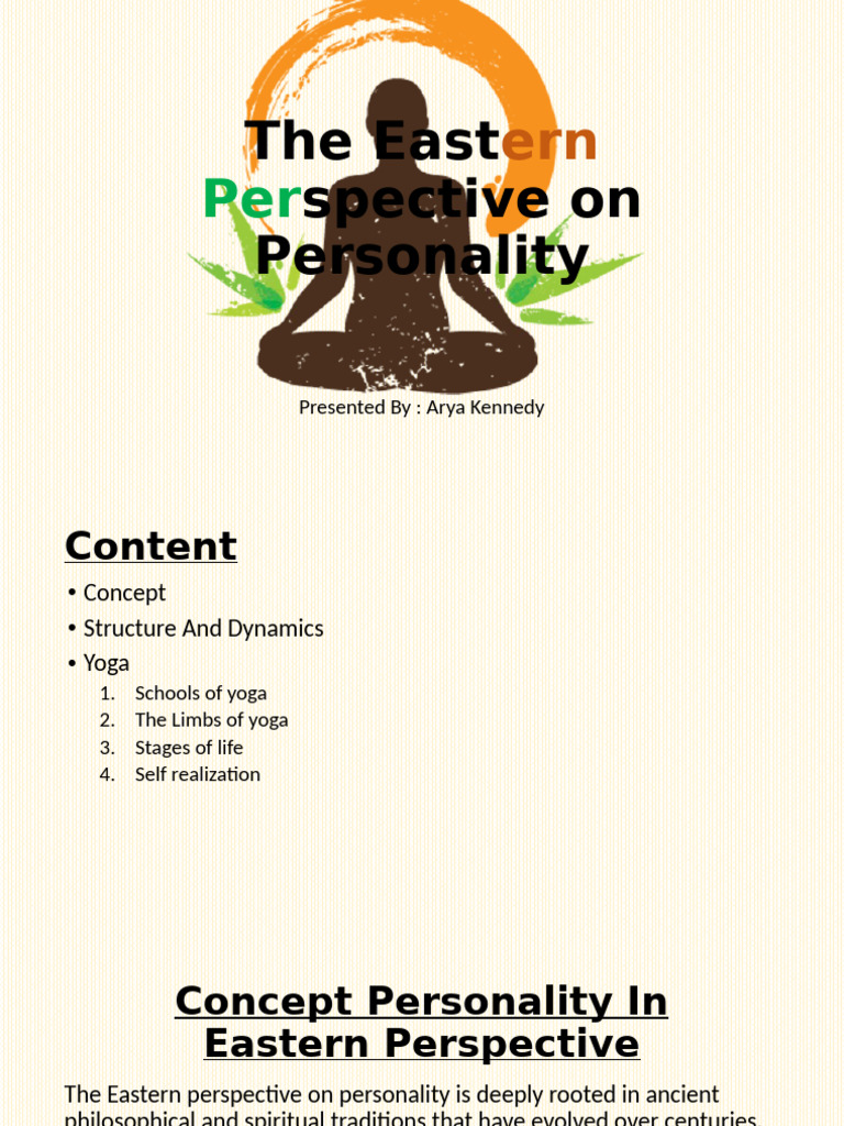 The Eastern Perspective On Personality | PDF | Yoga | Ātman (Hinduism)