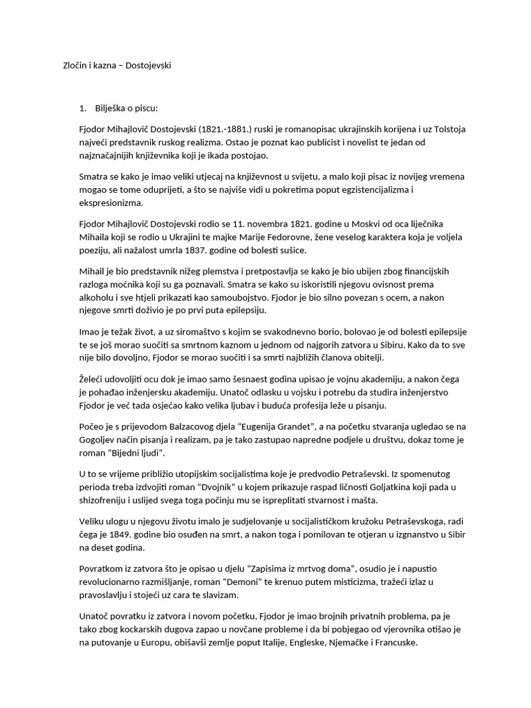 Zločin I Kazna | PDF