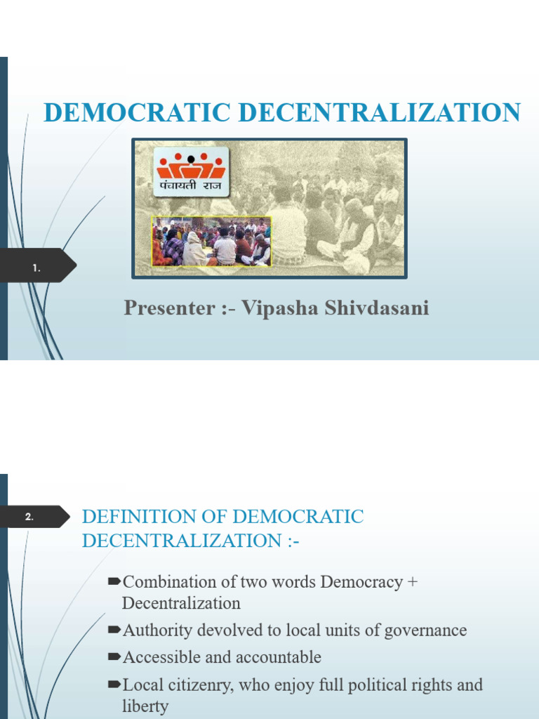 Democratic Decentralization | PDF | Government Of India | Politics Of India