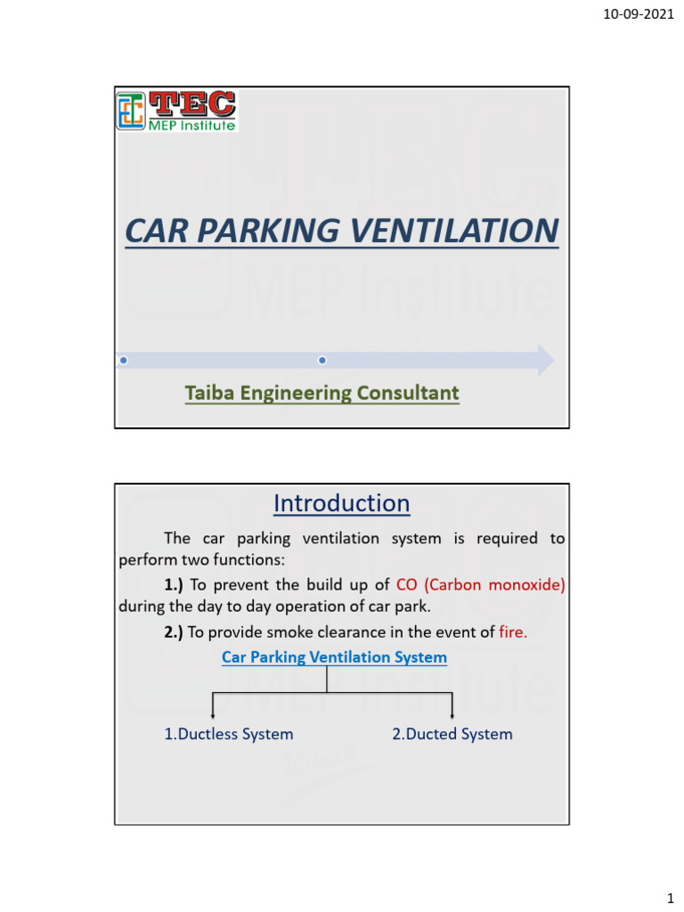 Car Parking Ventilation | PDF | Ventilation (Architecture) | Jet Engine