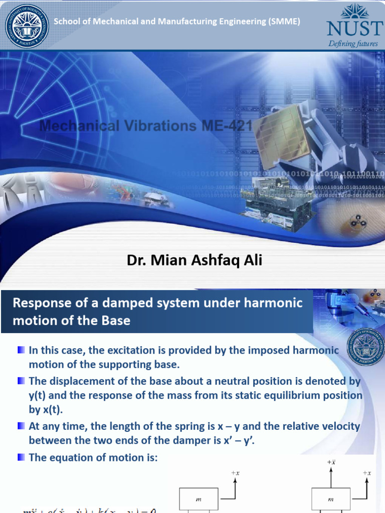 Lecture 15 - Mechanical Vibrations | PDF | Damping | Physical Quantities