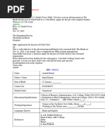 Letter for Job Application Class 12 | PDF