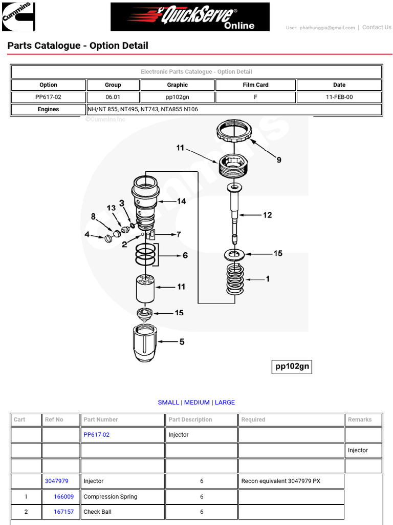 Muc 30 - 3012535 Fuel Cup Injector | PDF