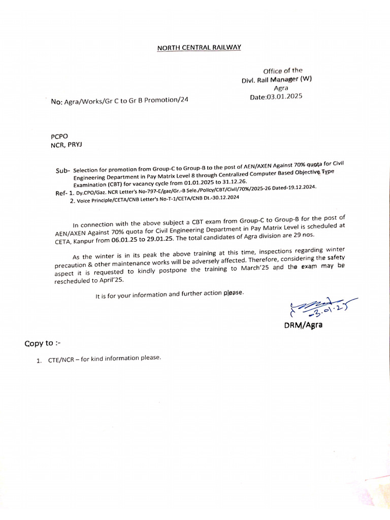 Postpone The Training & Reschedule The Exam of CBT | PDF