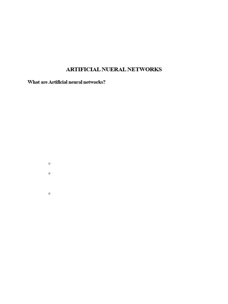 ANN PROJECT ASSIGNMENT | PDF | Artificial Neural Network | Algorithms ANN PROJECT ASSIGNMENT | PDF | Artificial Neural Network | Algorithms