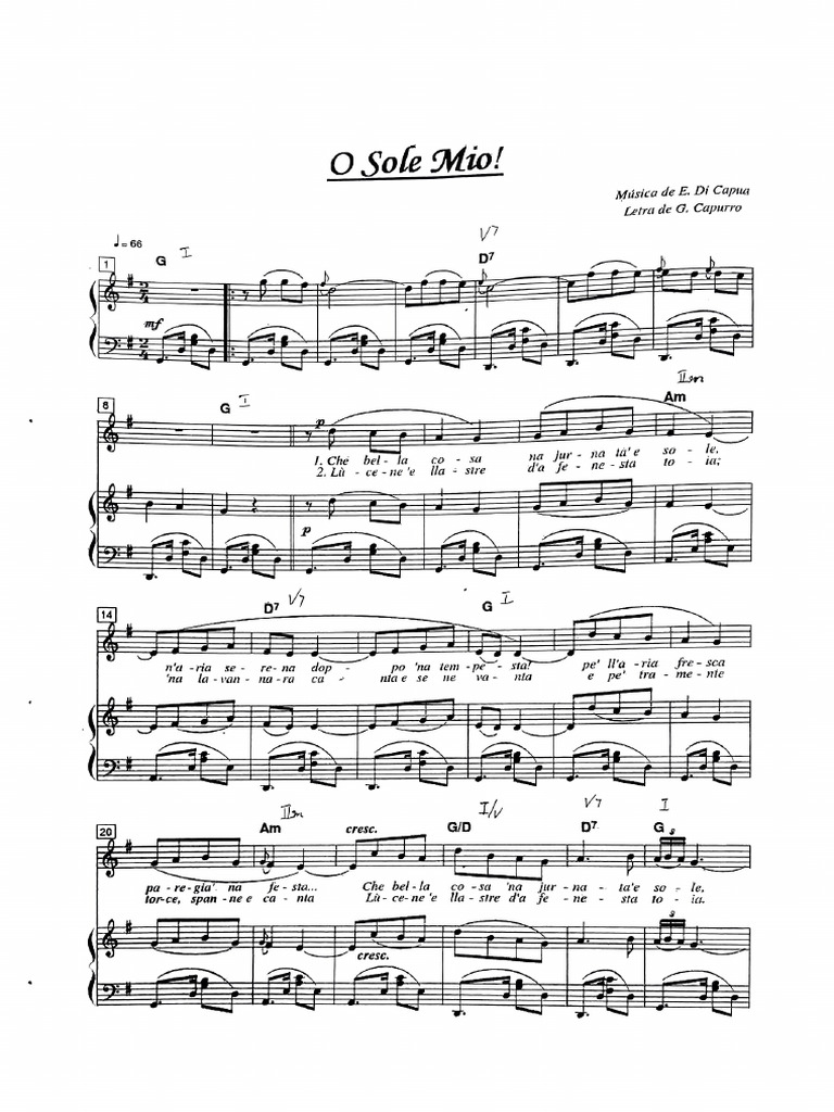 O Sole Mio | PDF