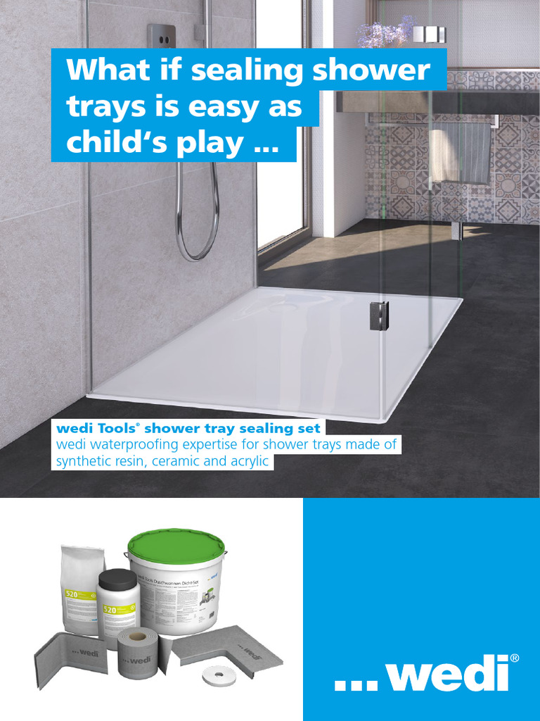 Wedi Shower Tray Sealing Set Datasheet | PDF | Tile | Building Materials