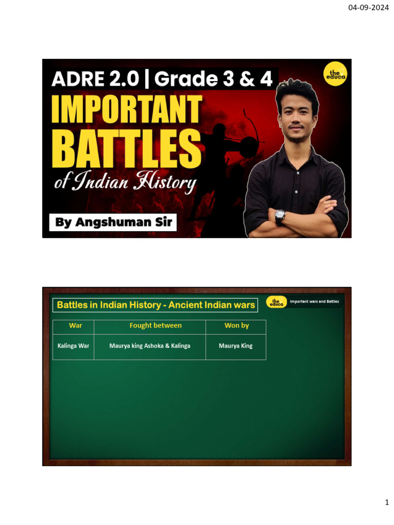 Key Battles in Indian History | PDF | Mughal Empire