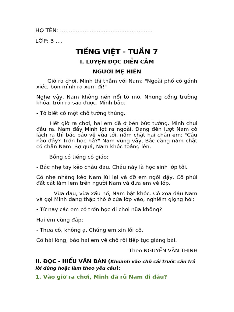 Tuan 7 | PDF