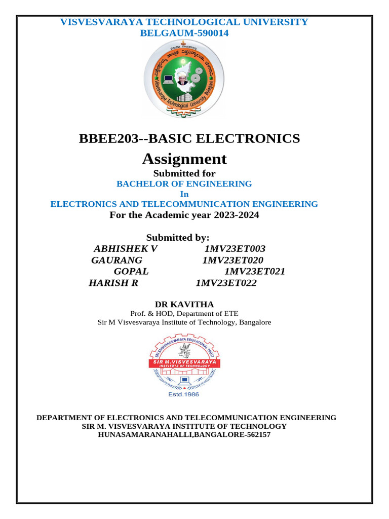 Basic Electronics | PDF