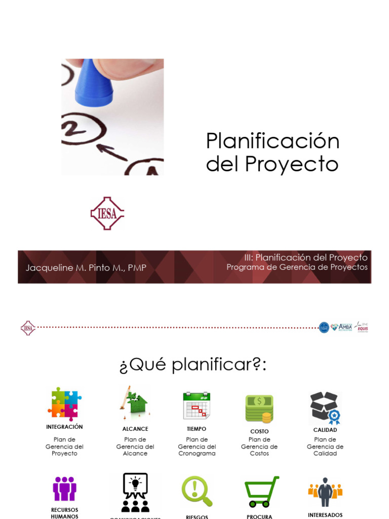 IESA Programa Gcia Proyectos Tema 3 | PDF | Planificación | Riesgo
