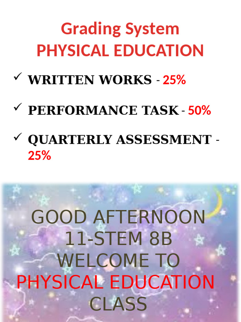 Physical Education Grading Overview | PDF | Physical Education ...
