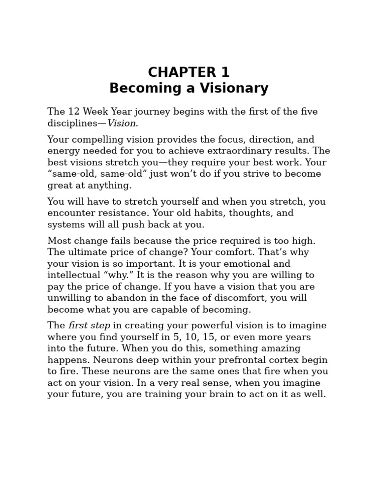 The 12 Week Year Field Guide | PDF | Thought | Psychology