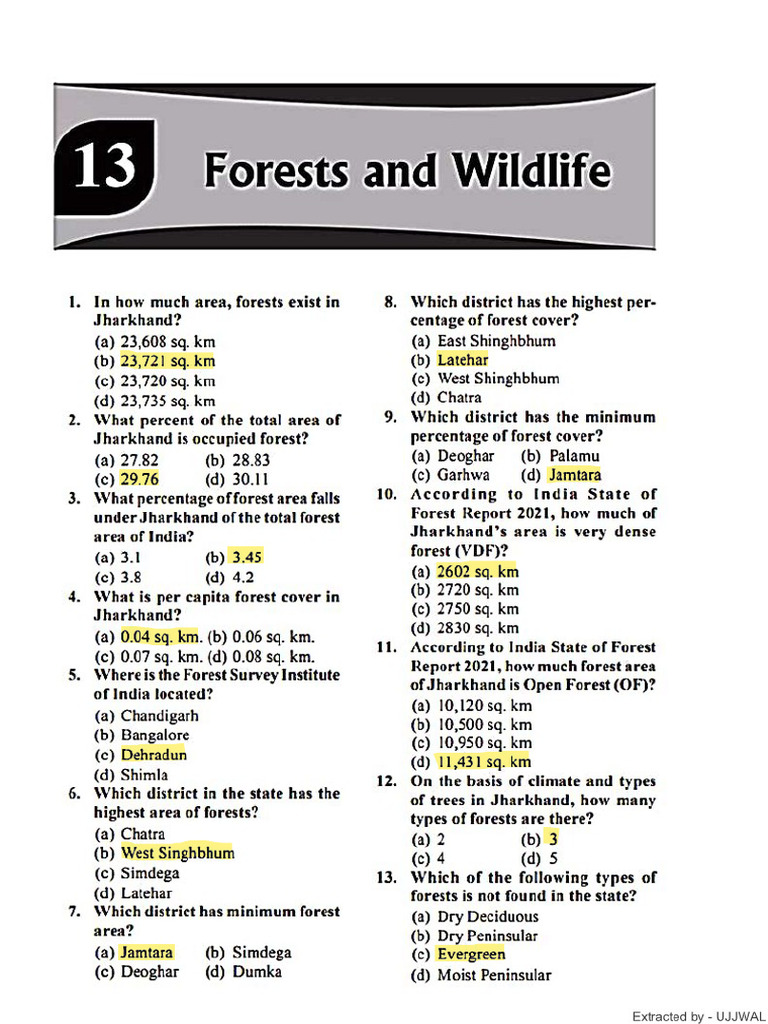 13. FOREST AND WILDLIFE | PDF