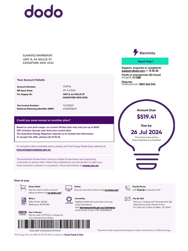 dodo invoice | PDF | Payments | Money