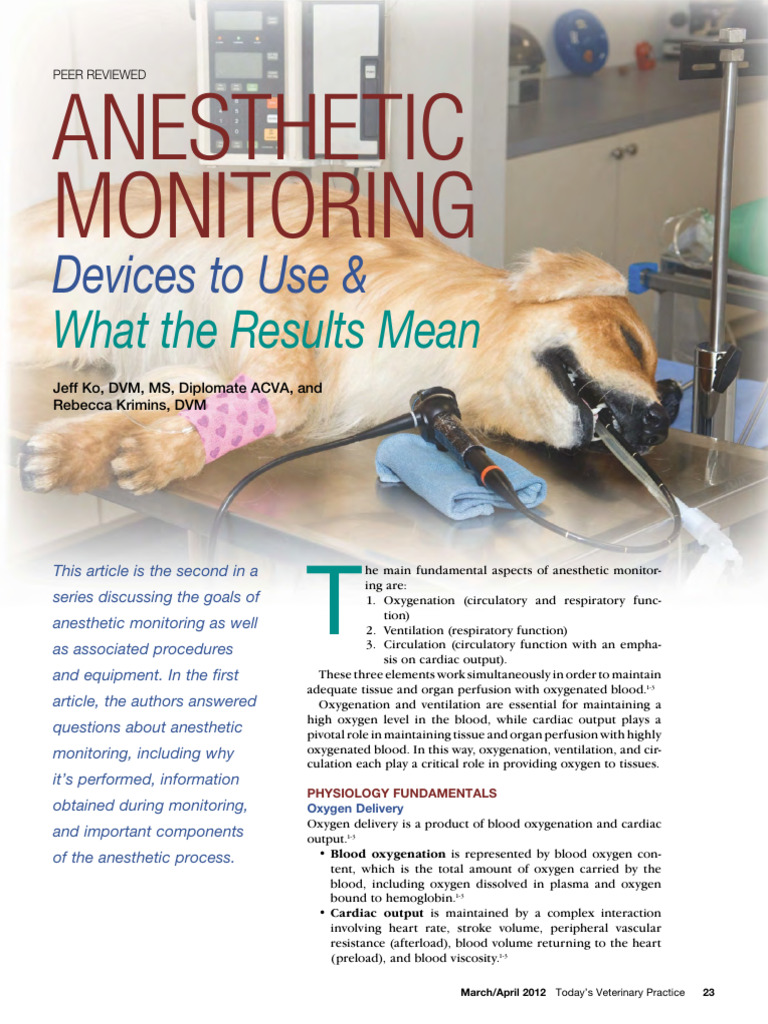 Anaesthetic Monitoring Devices | PDF | Blood Pressure | Blood