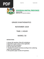 GP Maths Grade 8 Project 2022 TERM 3 QP and Memo | PDF | Elementary ...