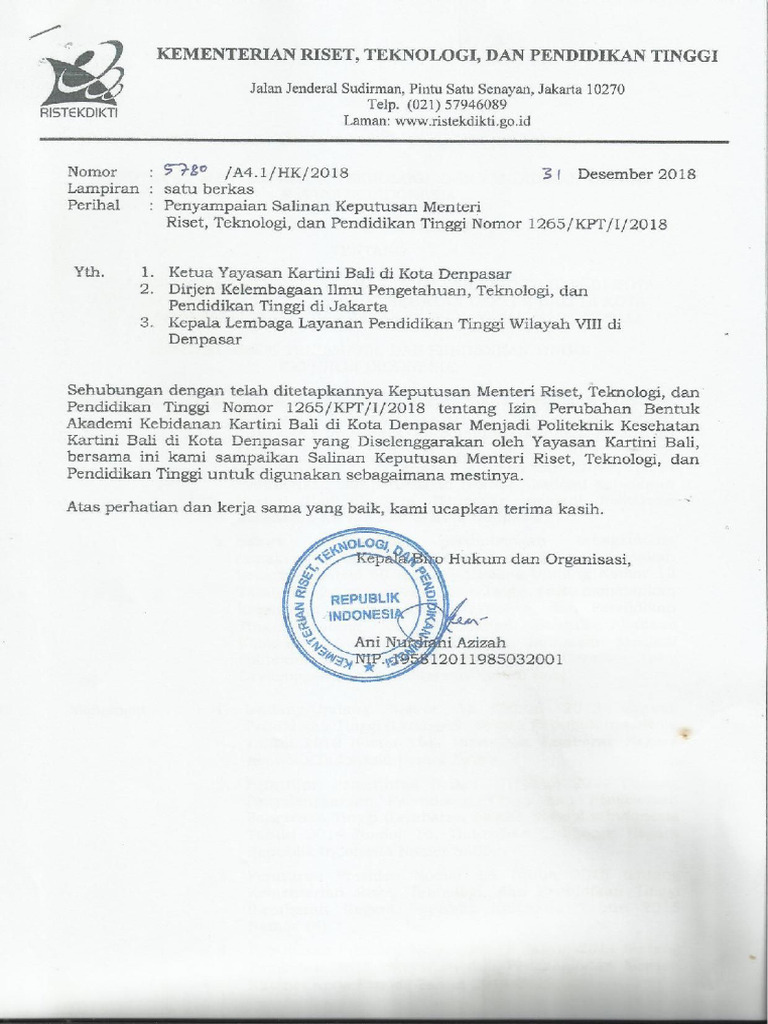 Contoh 4 SK PERUBAHAN BENTUK PKKB | PDF