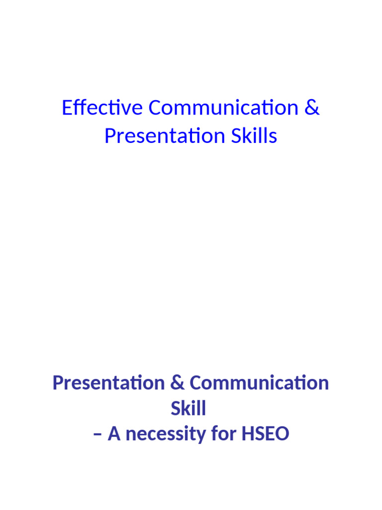 Enhancing Communication & Presentation Skills | PDF | Communication ...