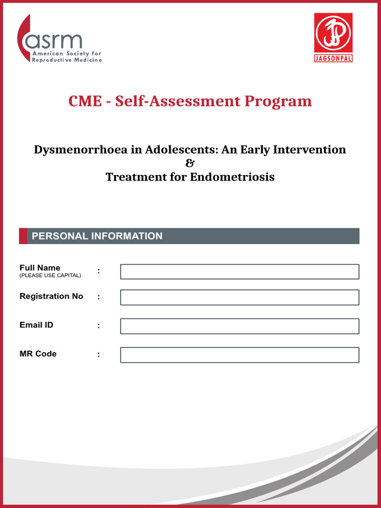 ASRM Questionnaire | PDF | Medical Specialties | Clinical Medicine
