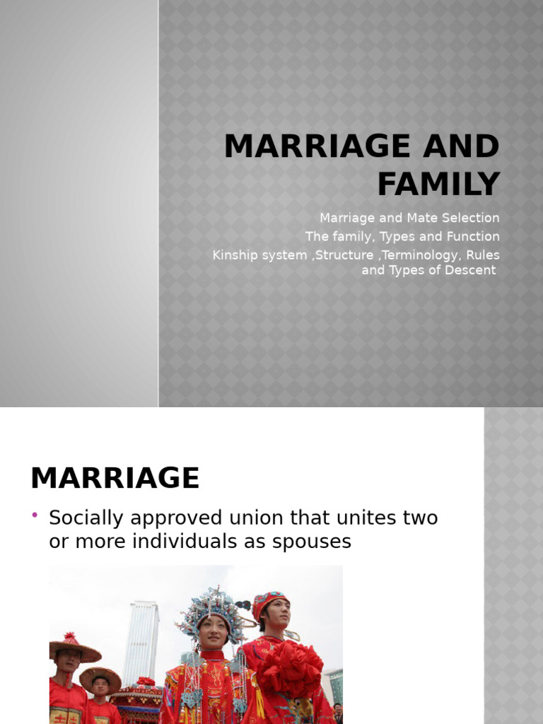 Marriage and Family | PDF | Family | Marriage