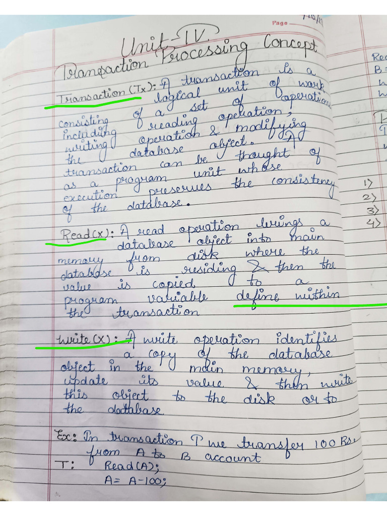 DBMS Unit-4 (Notes) | PDF