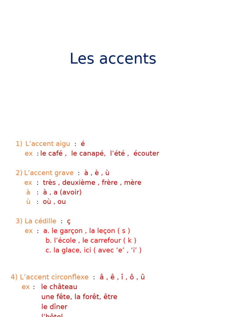 Les accents | PDF