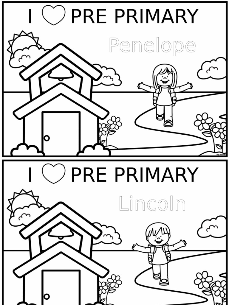 Back To School Colouring Pages With Names | PDF