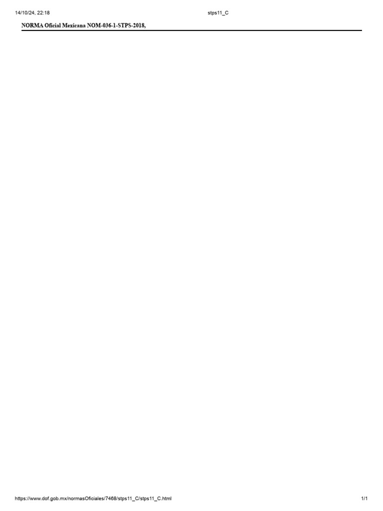 NOM-036-1-STPS-2018, | PDF